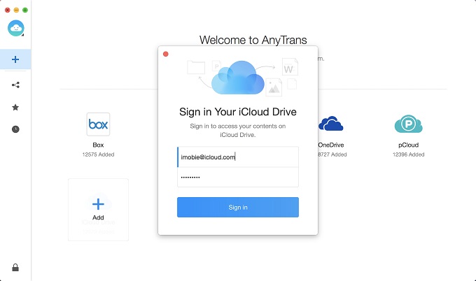 AnyTrans Online Guide – Add iCloud Drive