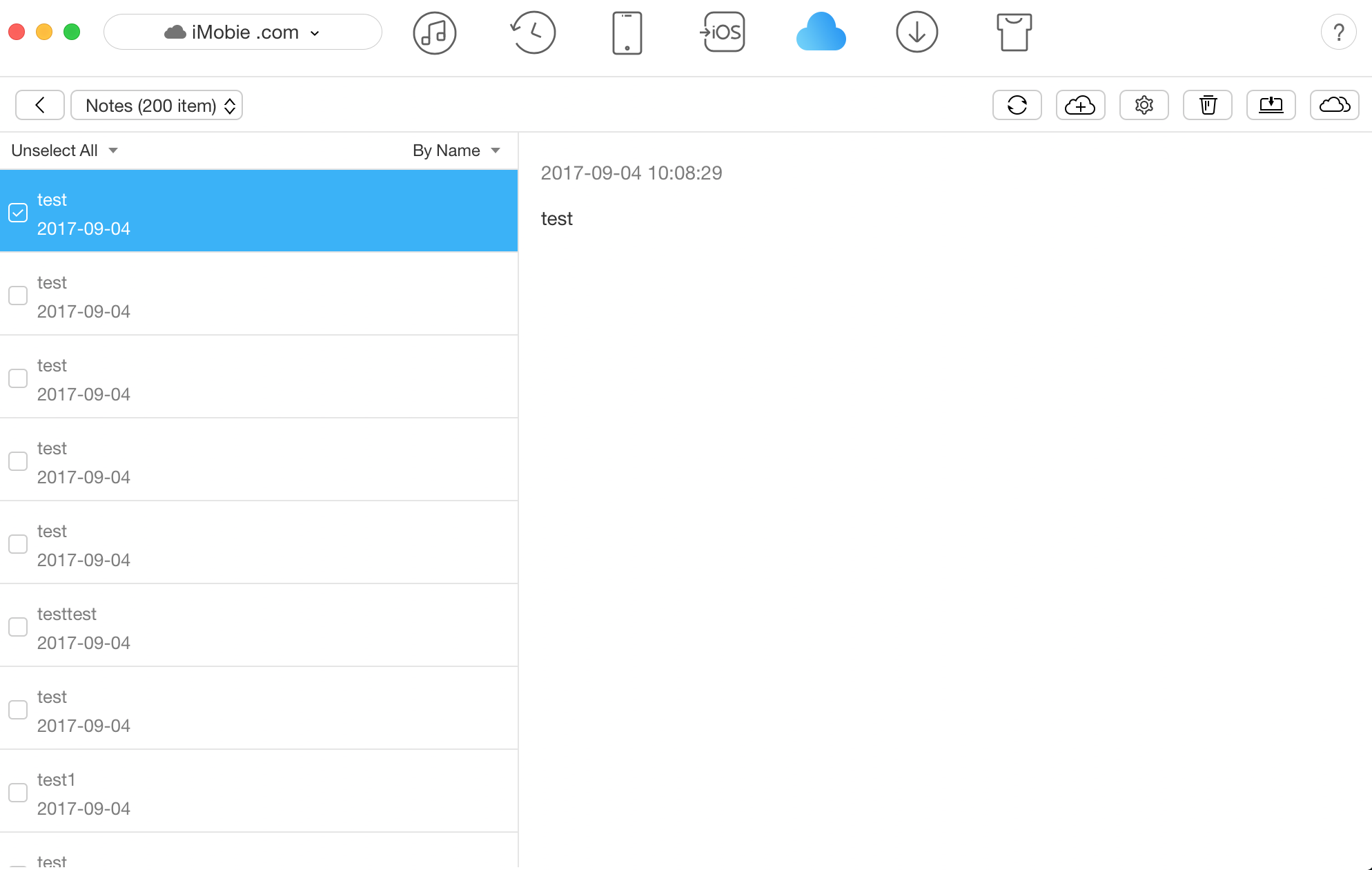 AnyTrans Online Guide– iCloud Notes Management