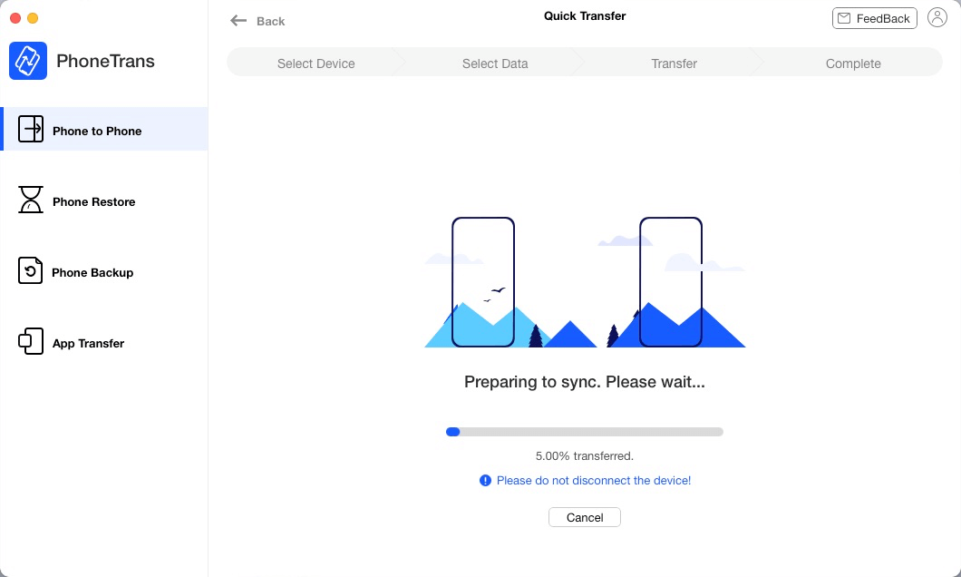 PhoneTrans Online Guide – Quick Transfer