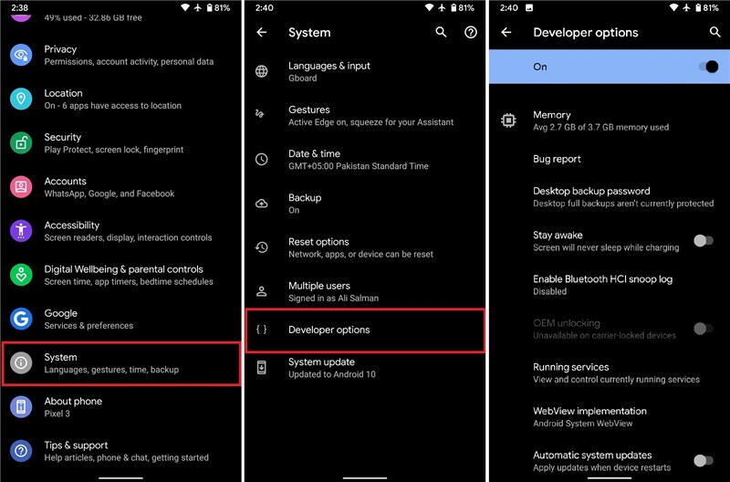 How to Enable Developer Options on Android