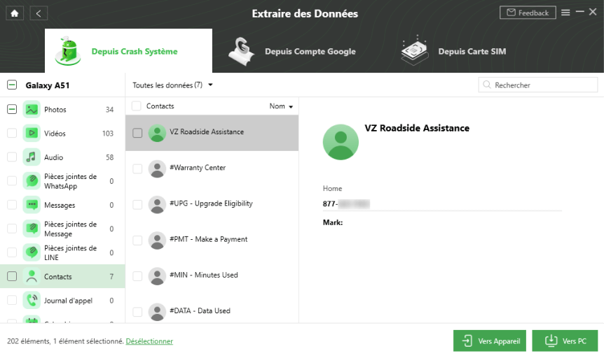 Extraction de données de n'importe quel système cassé Samsung - DroidKit